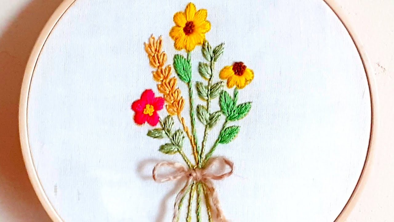 Handmade embroidery of natural colors Beautiful simple embroidery for ...