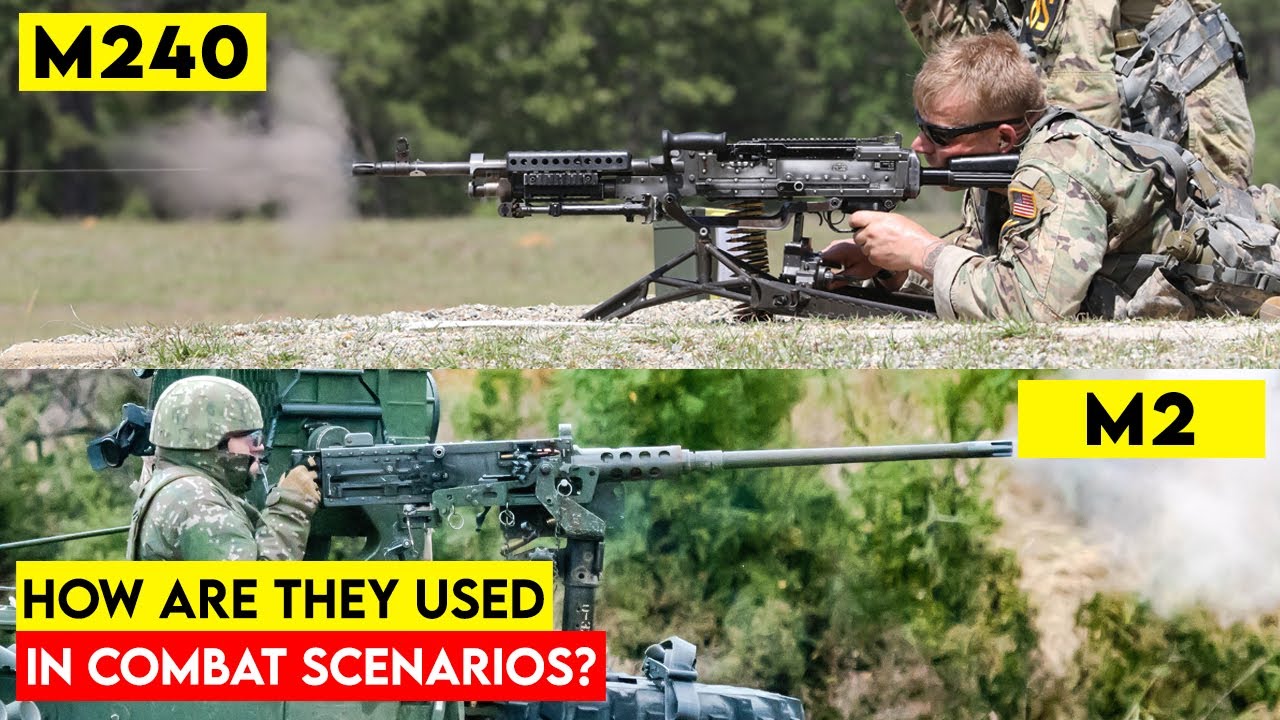Epic Firepower: M2 .50 Cal and M240 7.62 mm Machine Guns! - YouTube