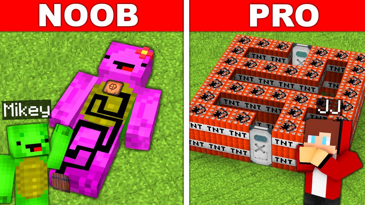 Mikey and JJ - NOOB vs PRO : GIANT MAZE CHALLENGE in Minecraft (Maizen) - YouTube
