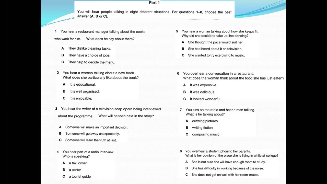FCE Listening Test 1 Part 1 YouTube fce-listening-test-1-part-1-youtube