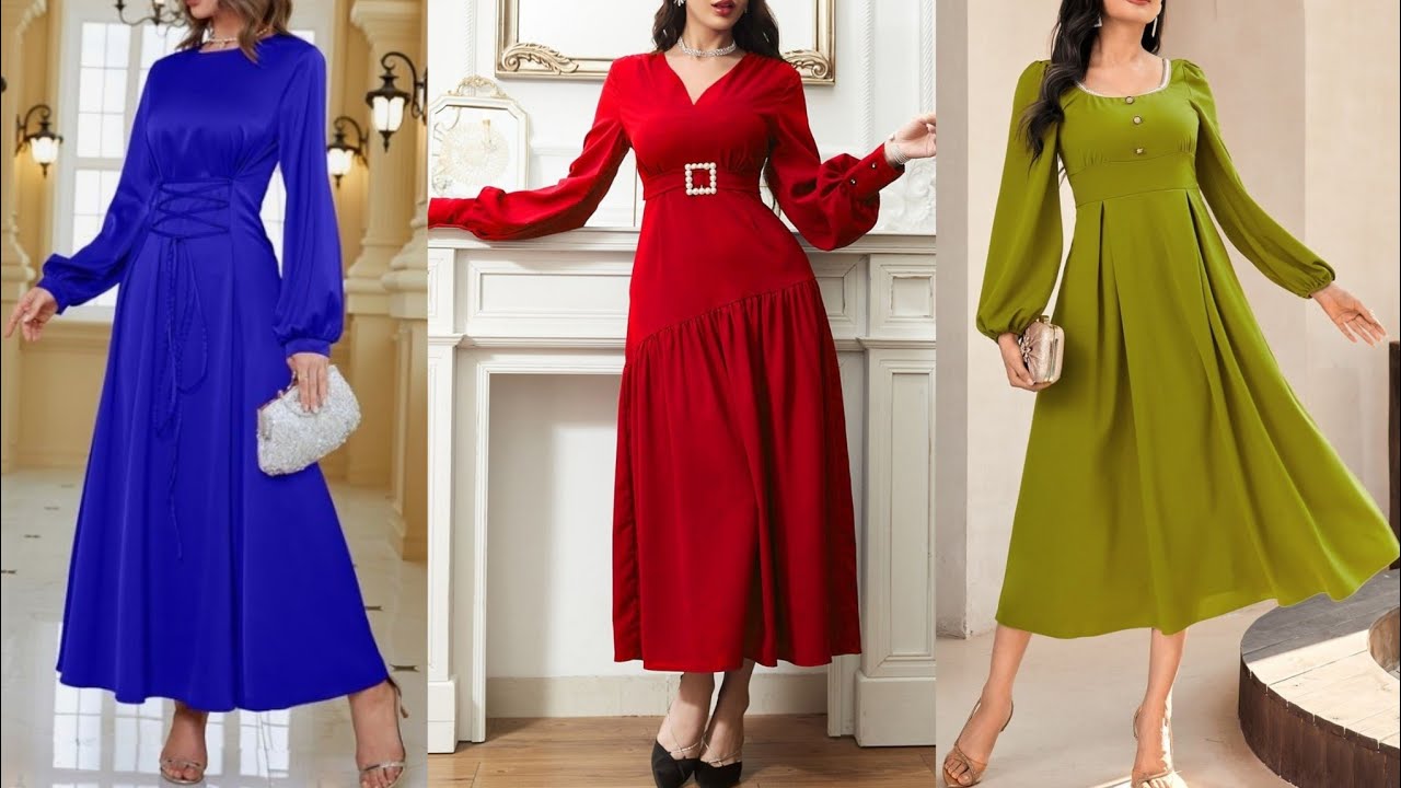 Latest Plain Frock Designs || Beautiful Plain Frock Dress Designs For ...