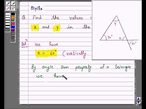 Example: Finding Missing Angles in Triangle - YouTube