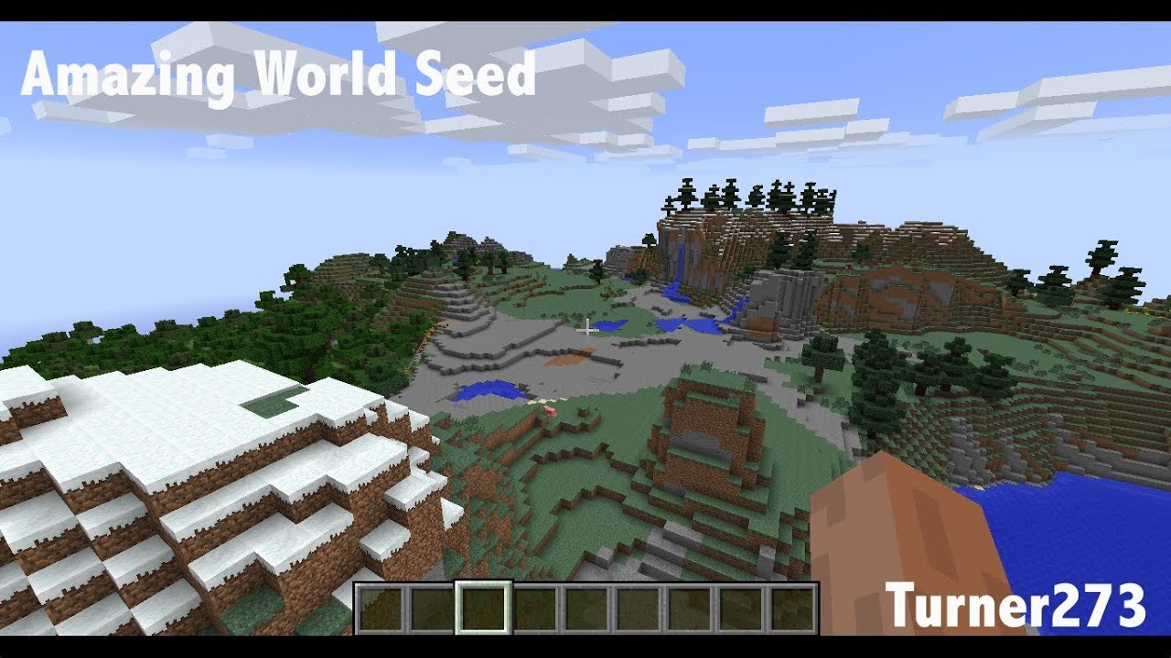 Minecraft 1.7.4 Amazing World Seed - YouTube