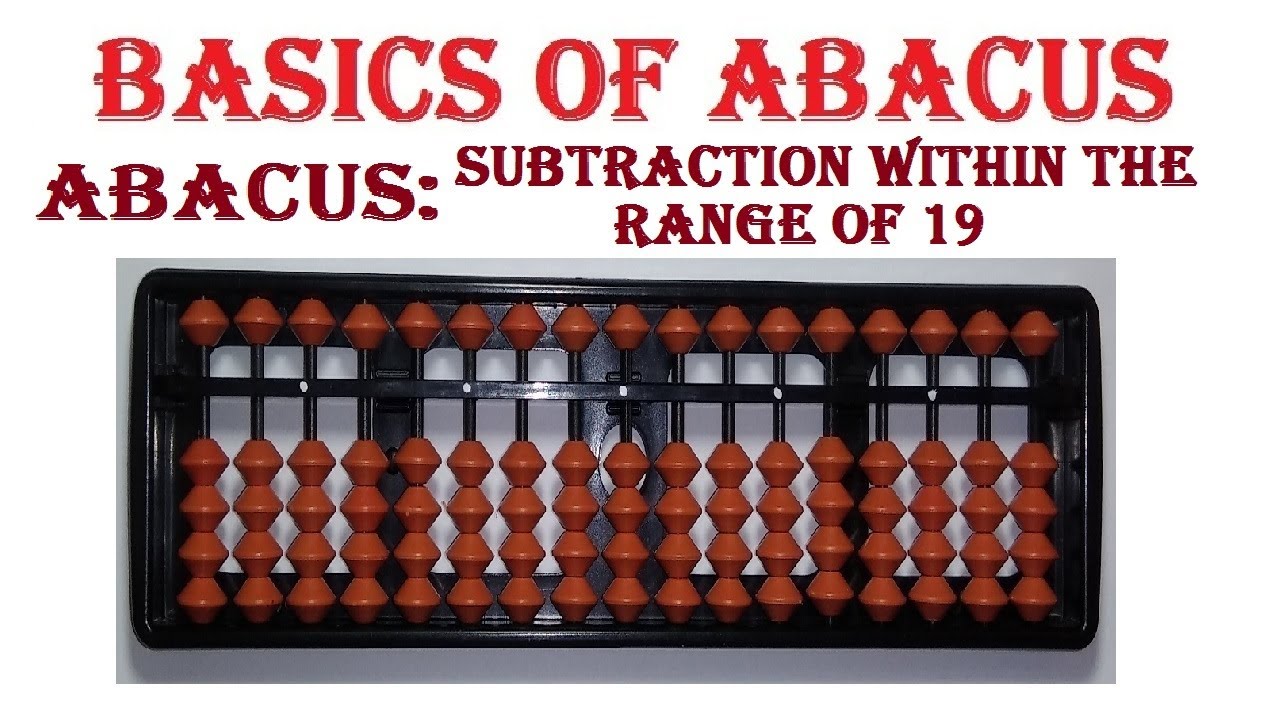 Subtraction within the range of 19 Using ABACUS/ ABACUS/ Basics of ...