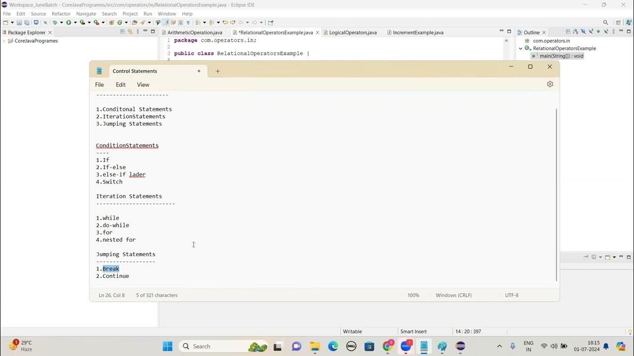 254 Control statements Part 1 - YouTube