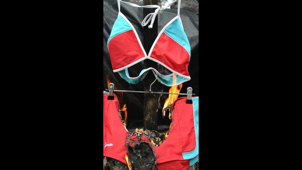 KEEP AWAY FROM FIRE - Girls Speedo Bikini Swimsuit Bathingsuit on fire ...