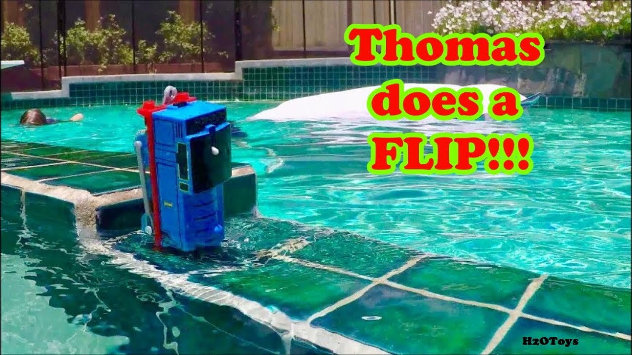 Thomas and Friends | Pool FLIP!!! Does he make it? Thomas the Tank ...