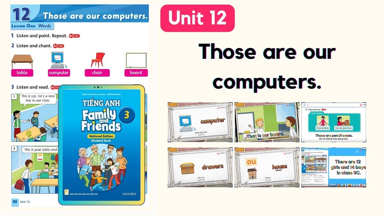 FAMILY AND FRIENDS -Unit 12: Those are our computers - Tiếng Anh 3 ...