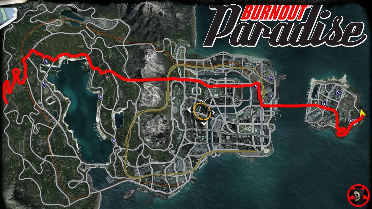 Driving Across the Map of Burnout Paradise as Fast as I can - YouTube