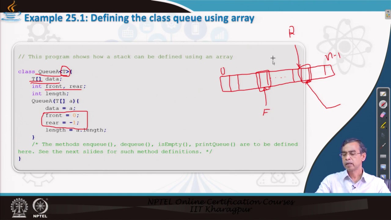 Lecture 25 Programming for Queue - YouTube