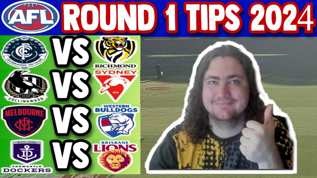 AFL- Round 1 Tips 2024 - YouTube