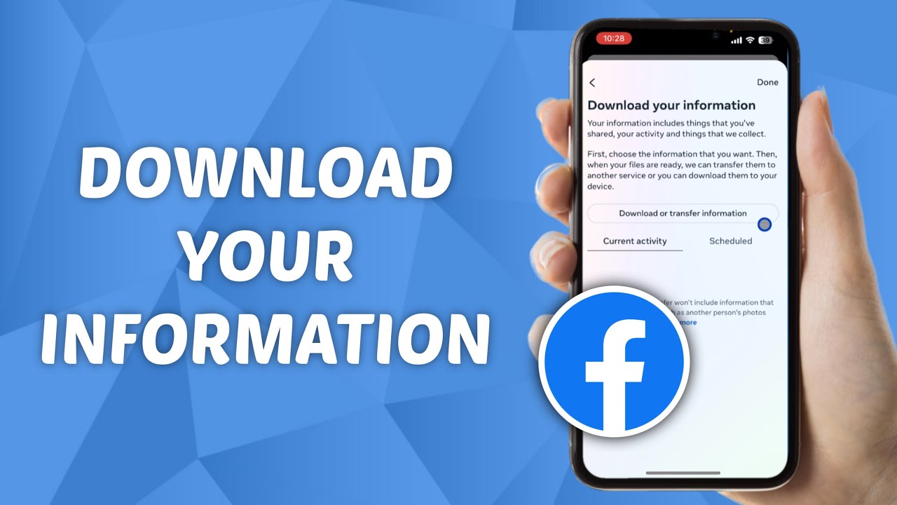 How to Download Your Information on Facebook - YouTube