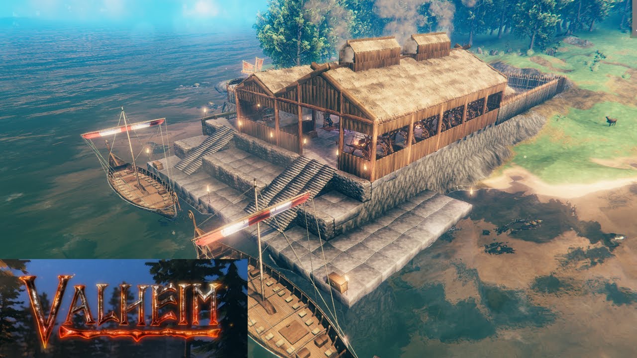 Valheim: Port base used for game all boss playthrough - YouTube