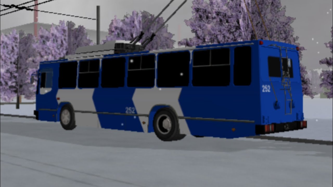 Micro-Trolleybus Simulator. Старый город (зима). Поездка по маршруту 1 ...