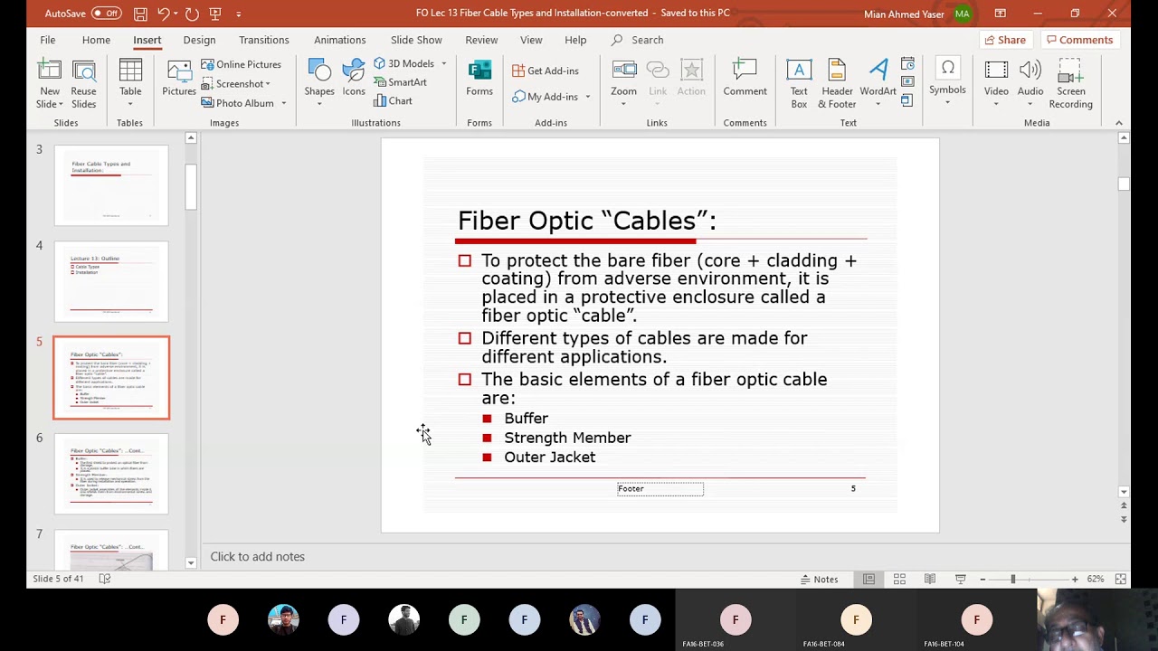 OFC Optical Fiber Cable types and uses - YouTube