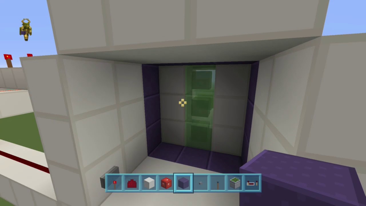 Minecraft First? Minecraft Redstone sliding 3x3 door - YouTube