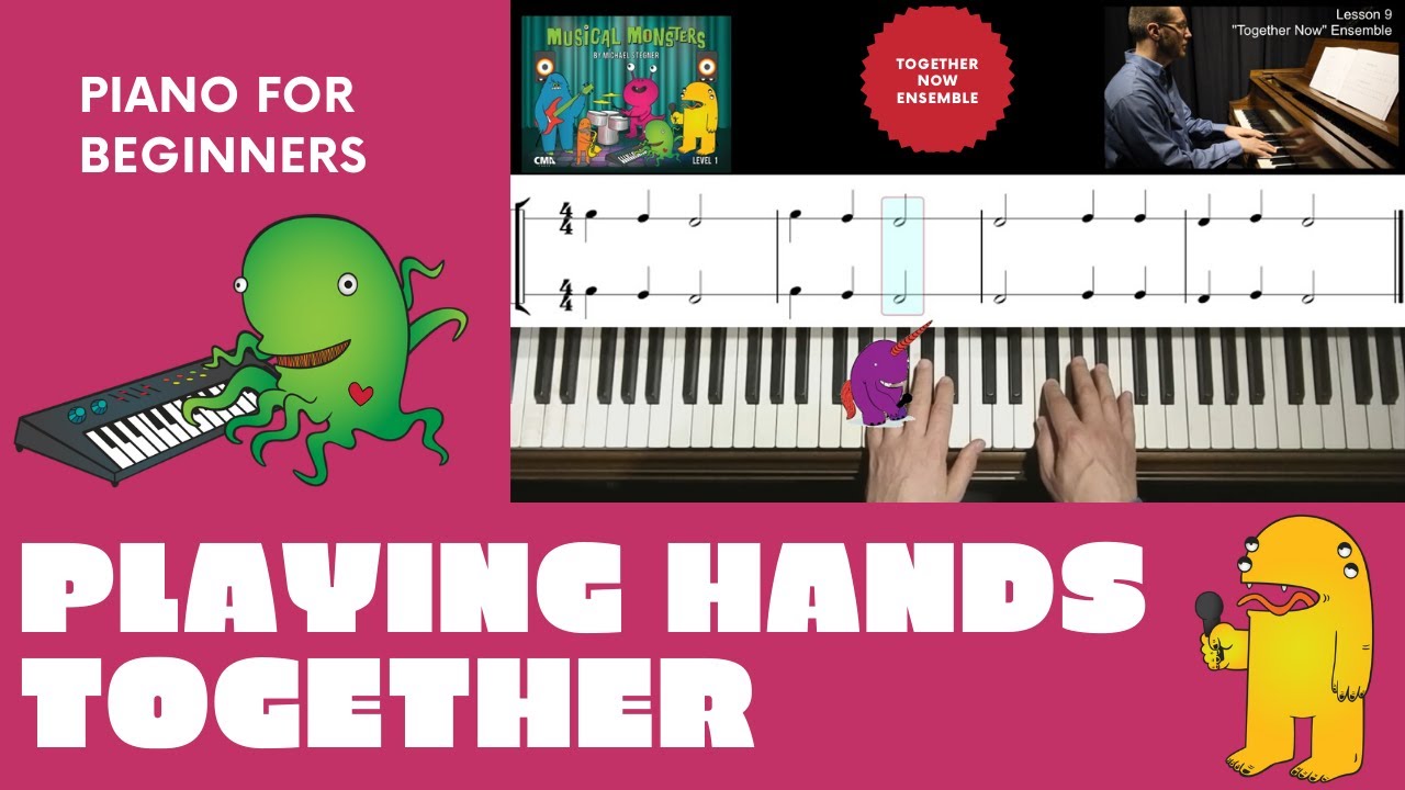 Playing Hands Together - Piano Lessons for Beginners #9 - YouTube