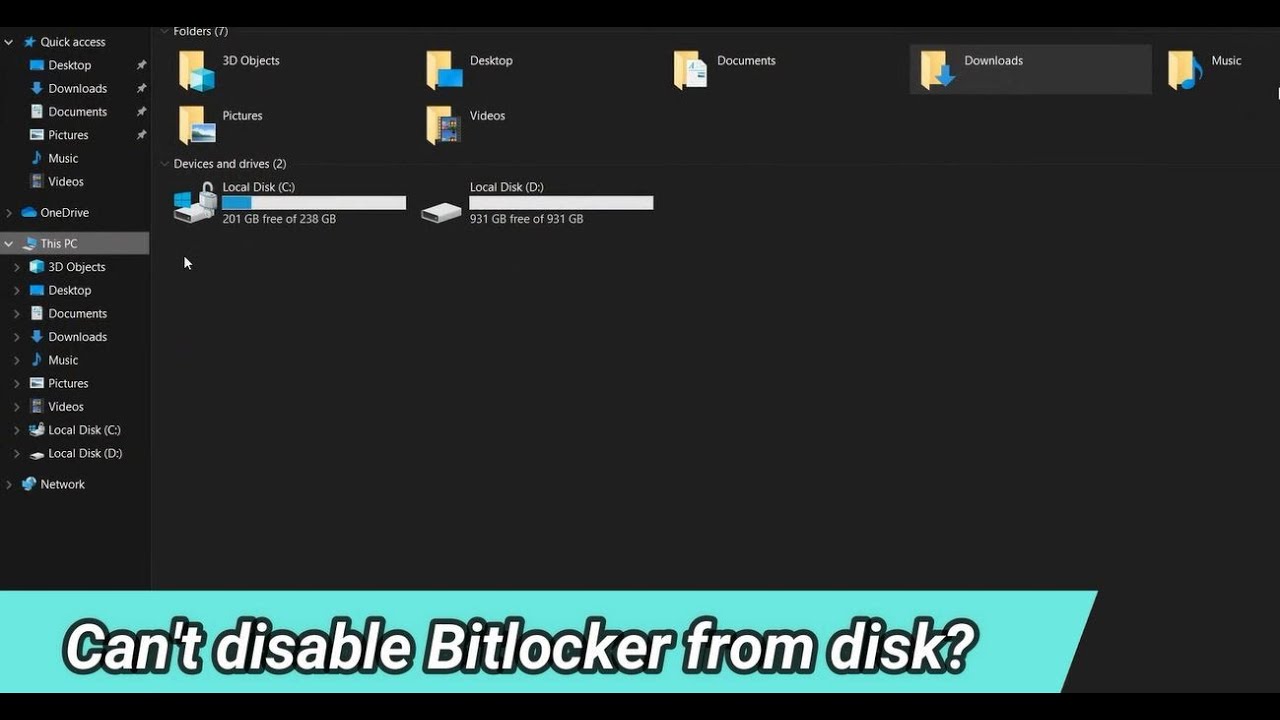 How to Remove BitLocker from Drive? | Windows 10 | Farha Tech ...