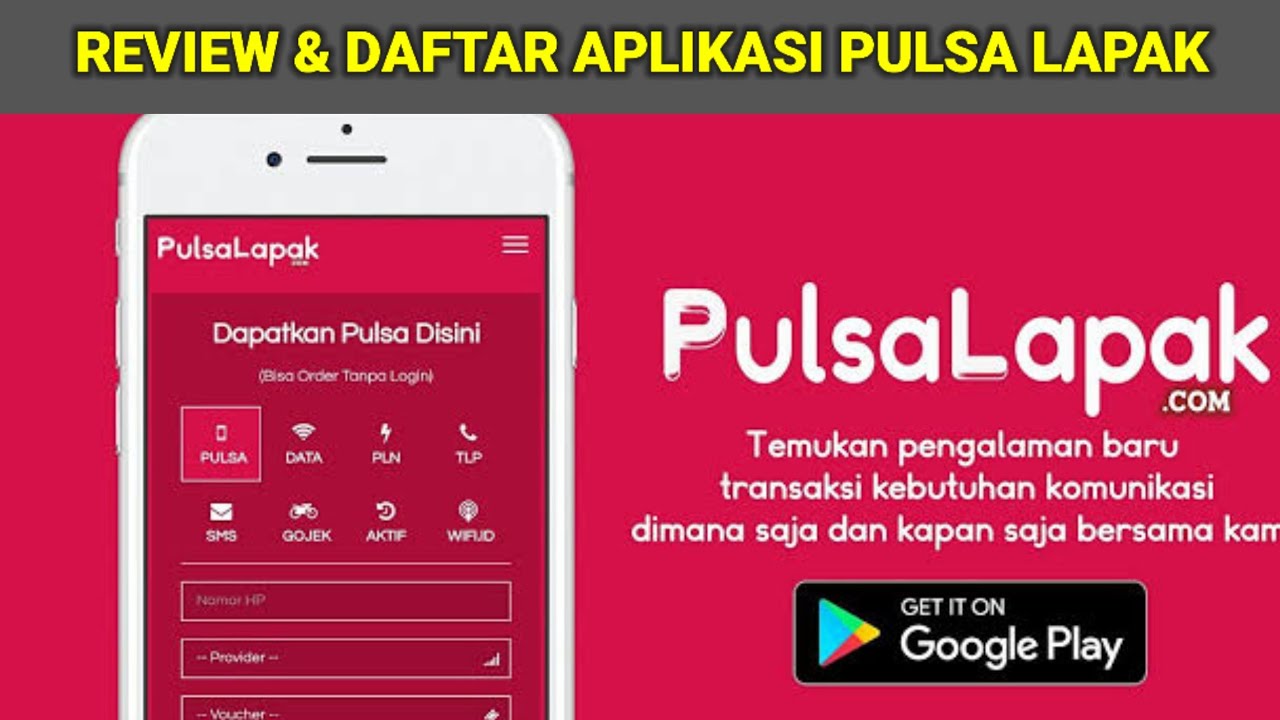 REVIEW & DAFTAR APLIKASI PULSA LAPAK - YouTube