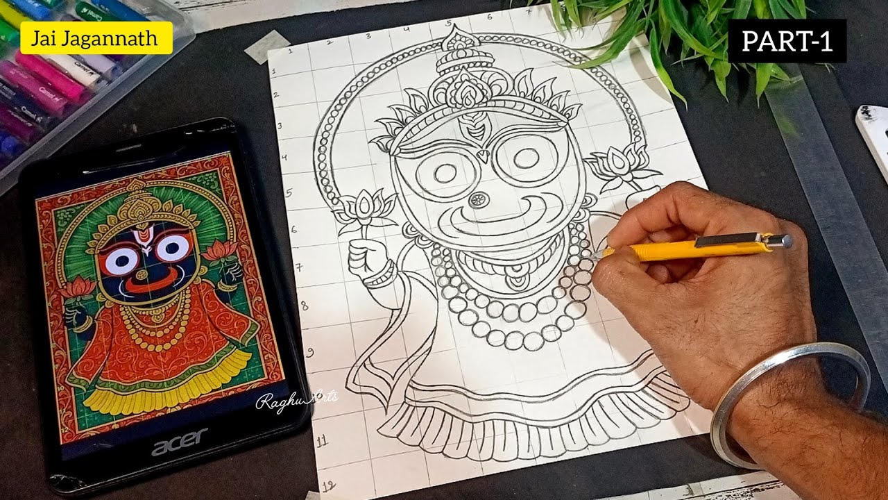 Jagannath Ji Drawing/ Jagannath Rath Yatra Drawing 2025/ Lord Jagannath ...