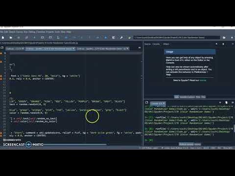 Darsh Garg / Project - 178 (Color Randomizer Game) / WhiteHat Jr / Python Coding / Spyder - YouTube