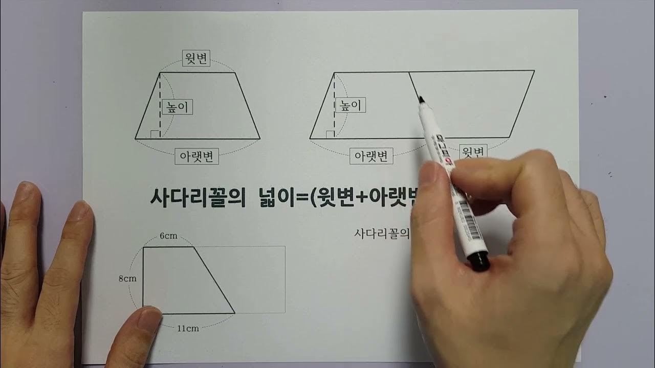 [초등5]사다리꼴의 넓이 구하기 - YouTube