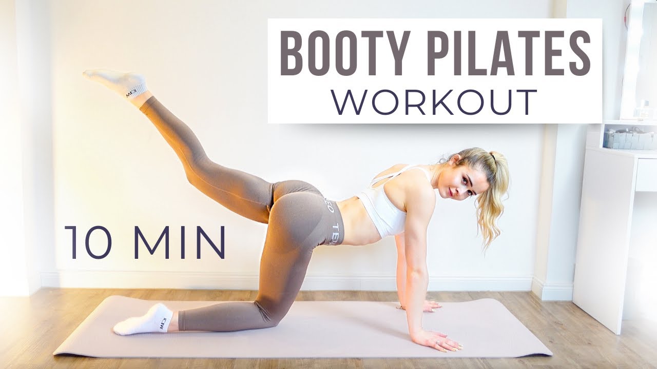 10 Min Booty Pilates Workout Round Booty And Toned Thighs Youtube
