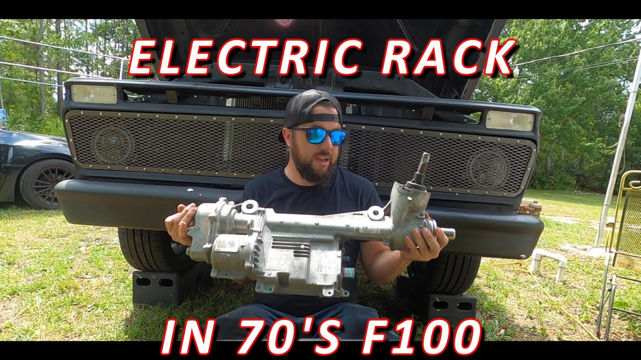 Electric Steering Rack Install in F100/Crown Vic Swap - YouTube