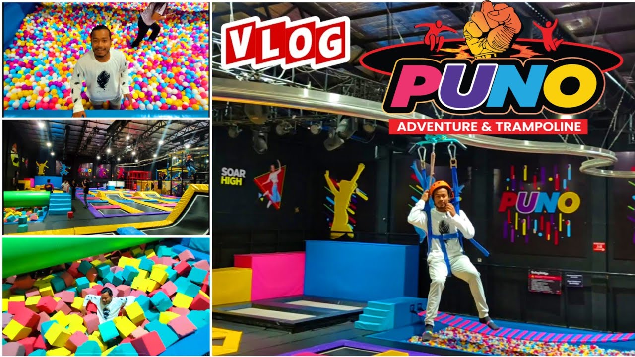 Trampoline park vlog | 🤩 Full fun at puno jaipur - YouTube