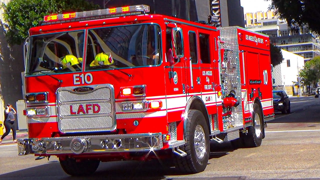LAFD Engine 10 Responding - YouTube