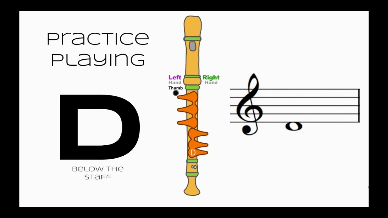 Practice D on recorder - YouTube