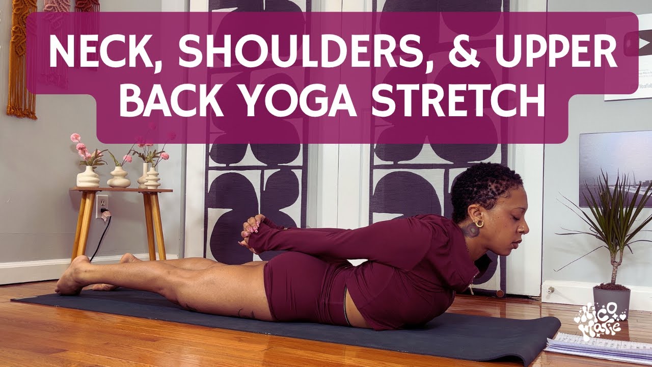 Neck, Shoulders, & Upper Back Yoga Stretch | 5 Minutes - YouTube