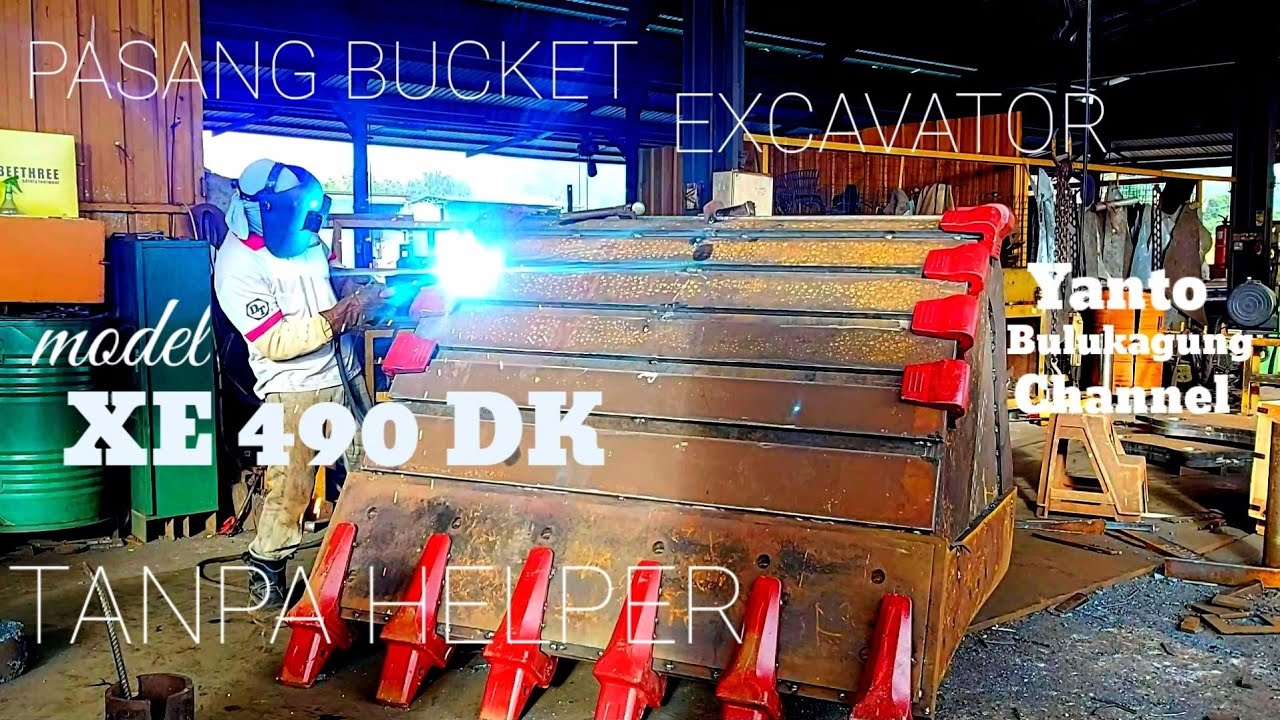 Pemasangan kuku excavator bucket - YouTube