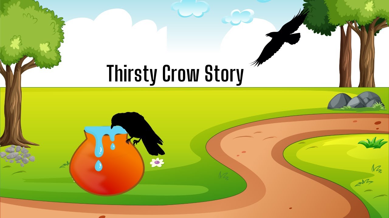 The Thirsty Crow Story for Kids - YouTube