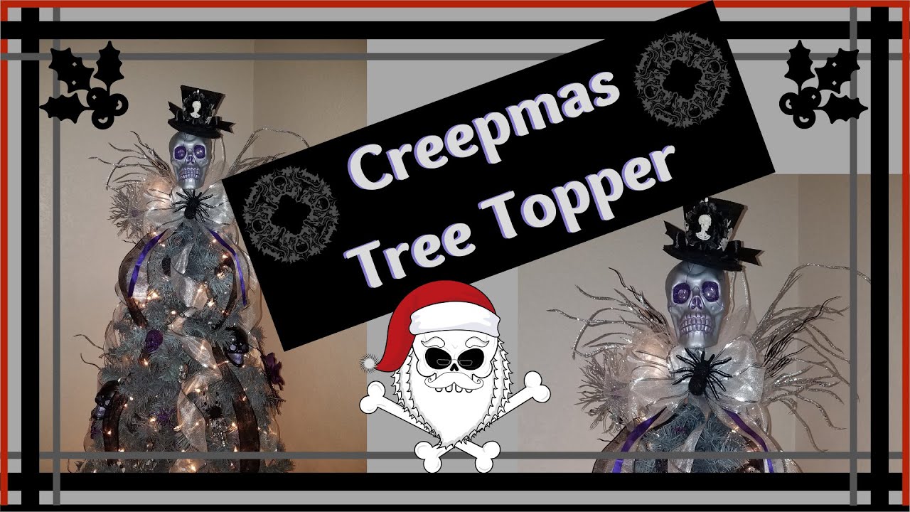 Skull Tree Topper for my Creepmas Tree 💀🎄 Gothmas Tree Topper 💀🎄 Creepy ...