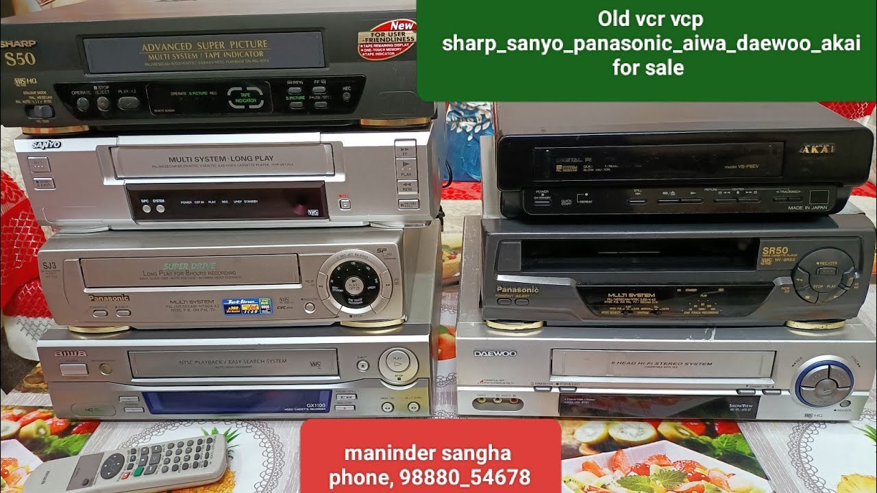 Old vcr vcp sharp_sanyo_panasonic_aiwa_daewoo_akai for sale - YouTube