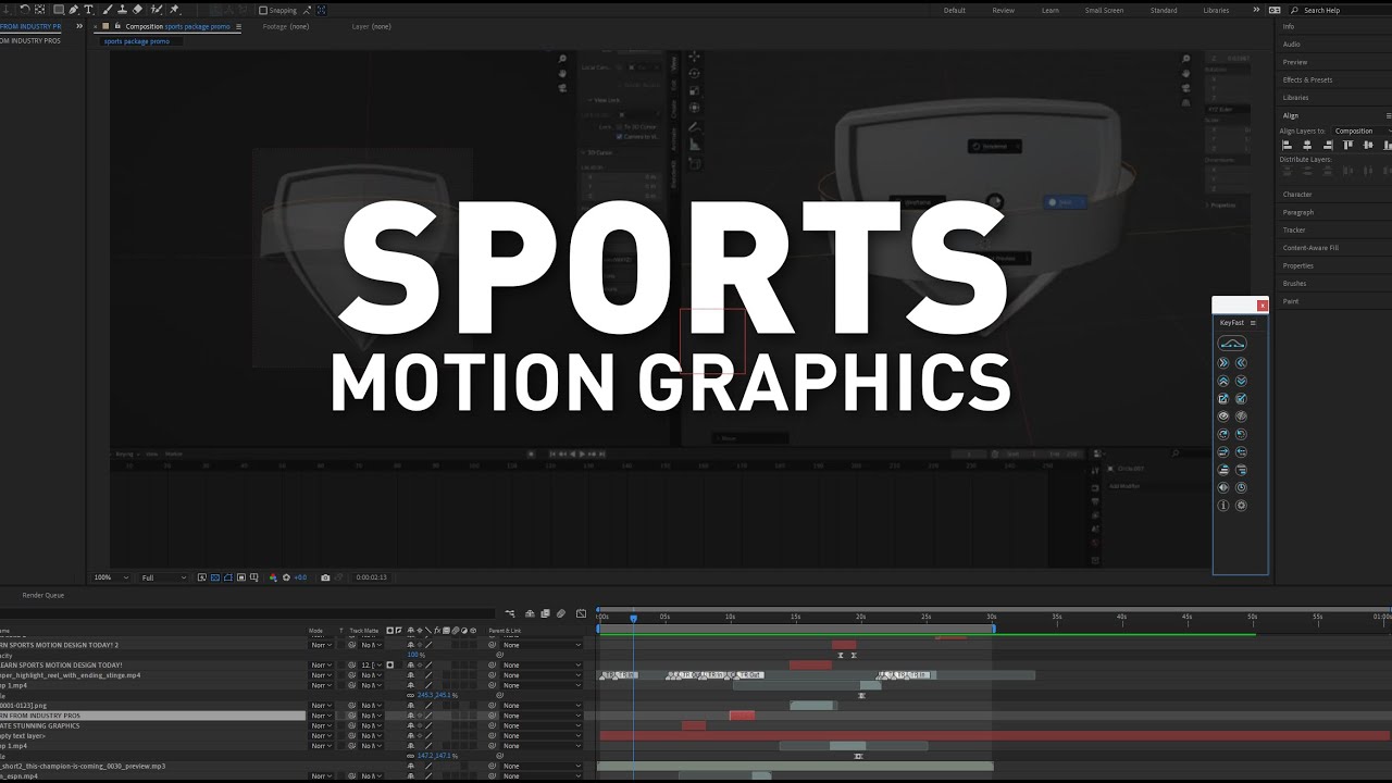 Sports Motion Graphics | Blender Tutorial | Animation After Effects ...