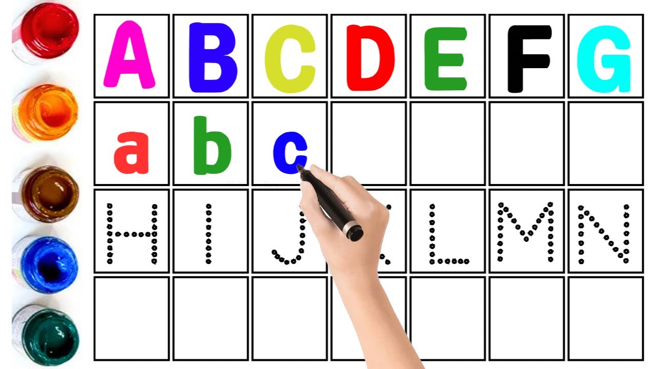 Learn ABCD Alphabets and Numbers | Learn to count | 123 numbers writing ...