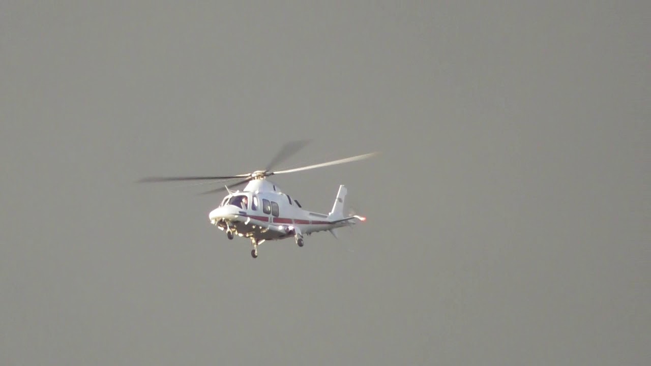 GZ100 Royal Air Force AgustaWestland AW109 low approach Cambridge UK ...