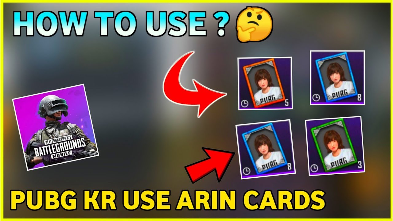 ARIN CARD PUBG KR | HOW TO USE ARIN CARD IN PUBG KR | PUBG KR ARIN CARD ...