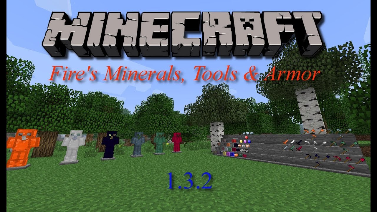 Minecraft 1.3.2 Fire's Minerals, Tools & Armor Mod Spotlight HD - YouTube