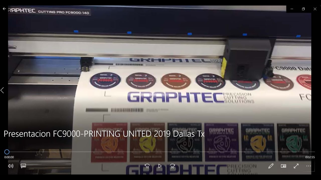 Presentacion GRAPHTEC FC9000 PRINTING UNITED 2019 Dallas Tx - YouTube