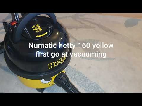 Numatic hetty 160 new yellow het160-11 2020 first go vacuuming - YouTube