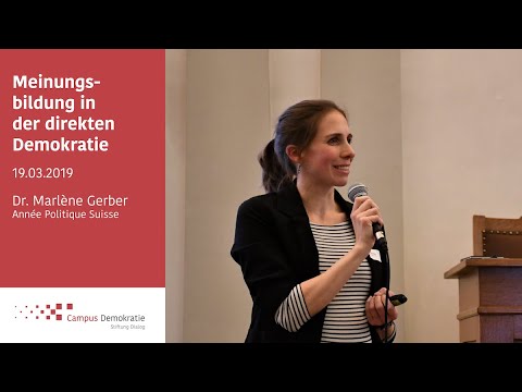 Meinungsbildung in der direkten Demokratie – Dr. Marlène Gerber - YouTube