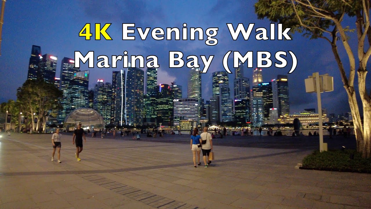 Evening Walk at Marina Bay (MBS) 4K UHD - YouTube