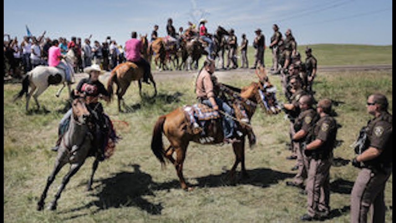 Native Americans Gather To Block Dakota Pipeline - YouTube
