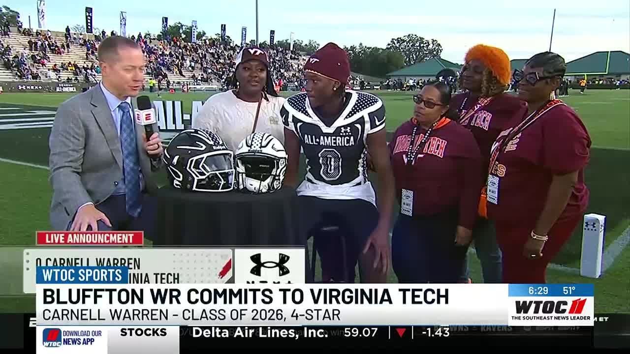 Bluffton wide receiver Carnell Warren makes college commitment during ...