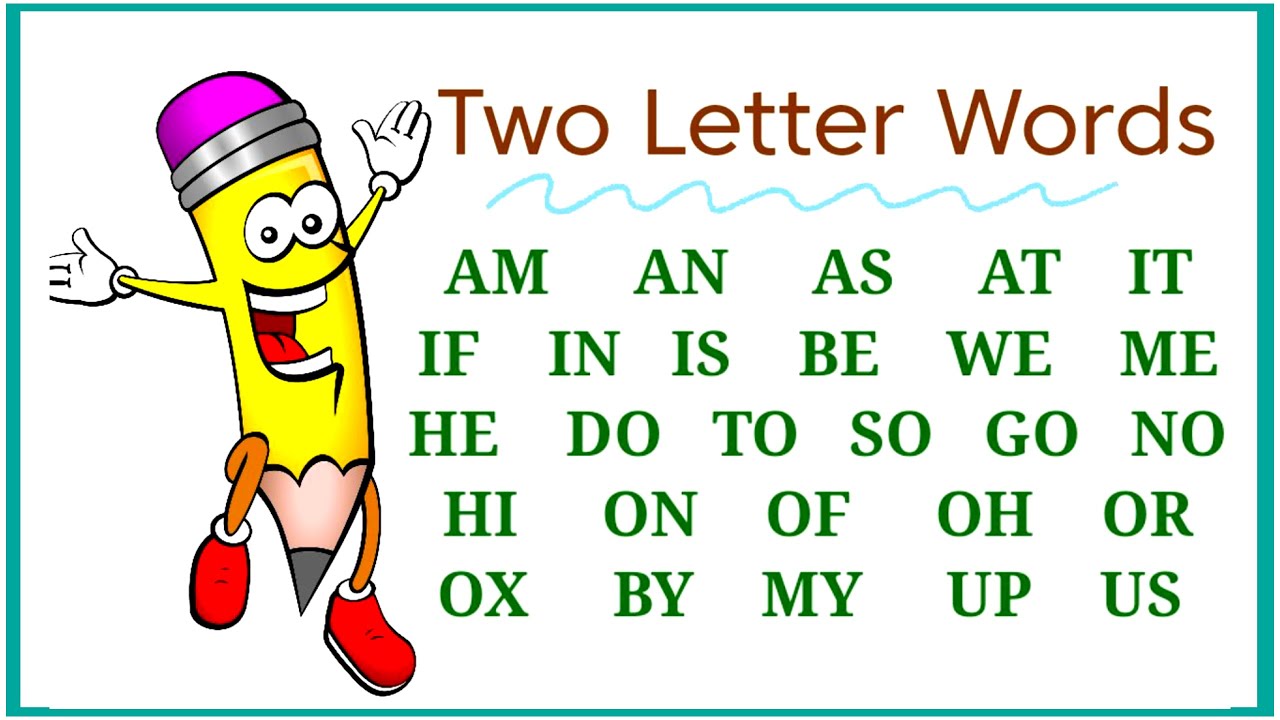 Learn Two Letter Words In English | Two Letter Sight Words | Sight ...