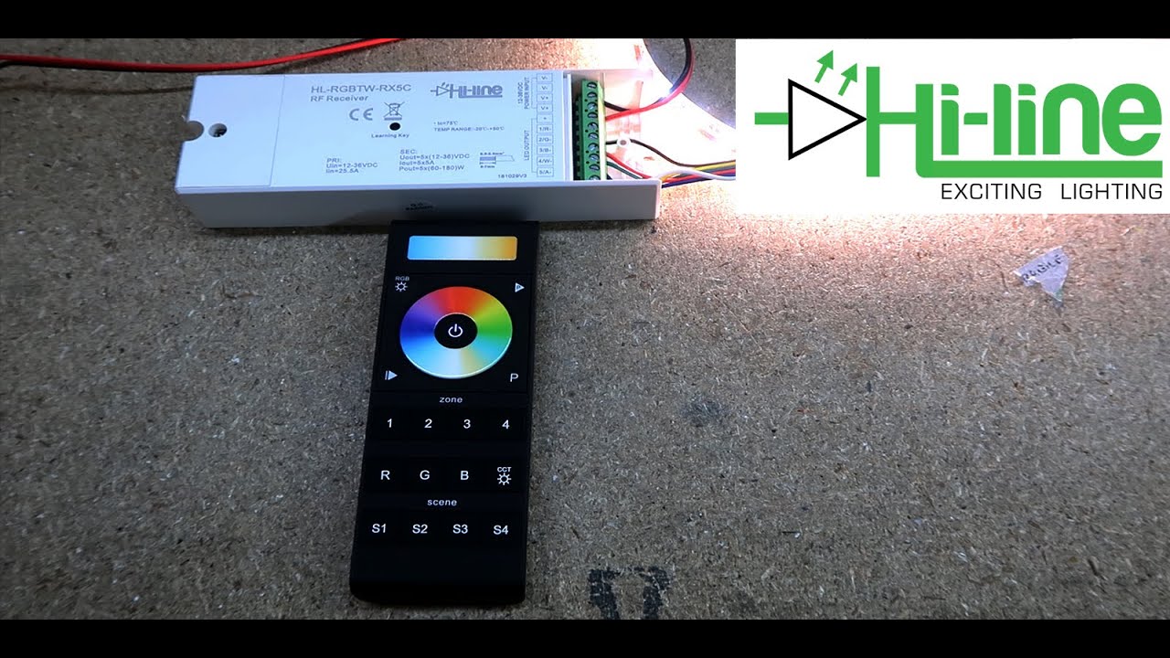 How to pair RGB+Tunable White Remote control to LED Controller - YouTube