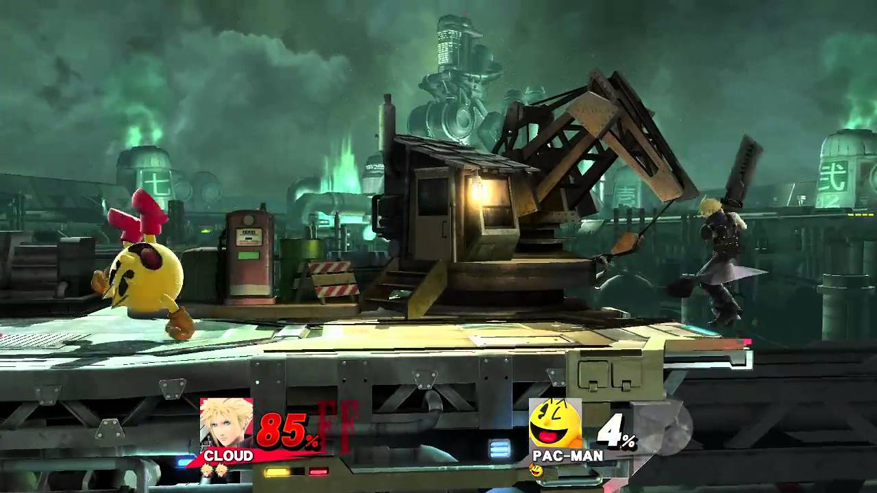Super Smash Bros for Wii U - Cloud vs Pac Man Omega Midgar 60FPS HD ...